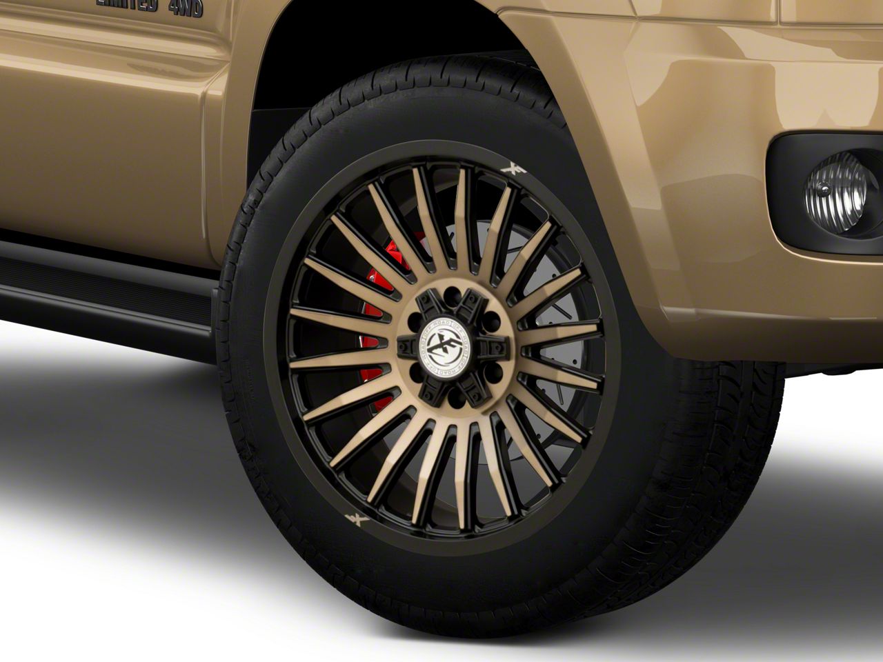 XF Offroad Toyota 4-Runner XF-231 Satin Black Machined with Bronze ...