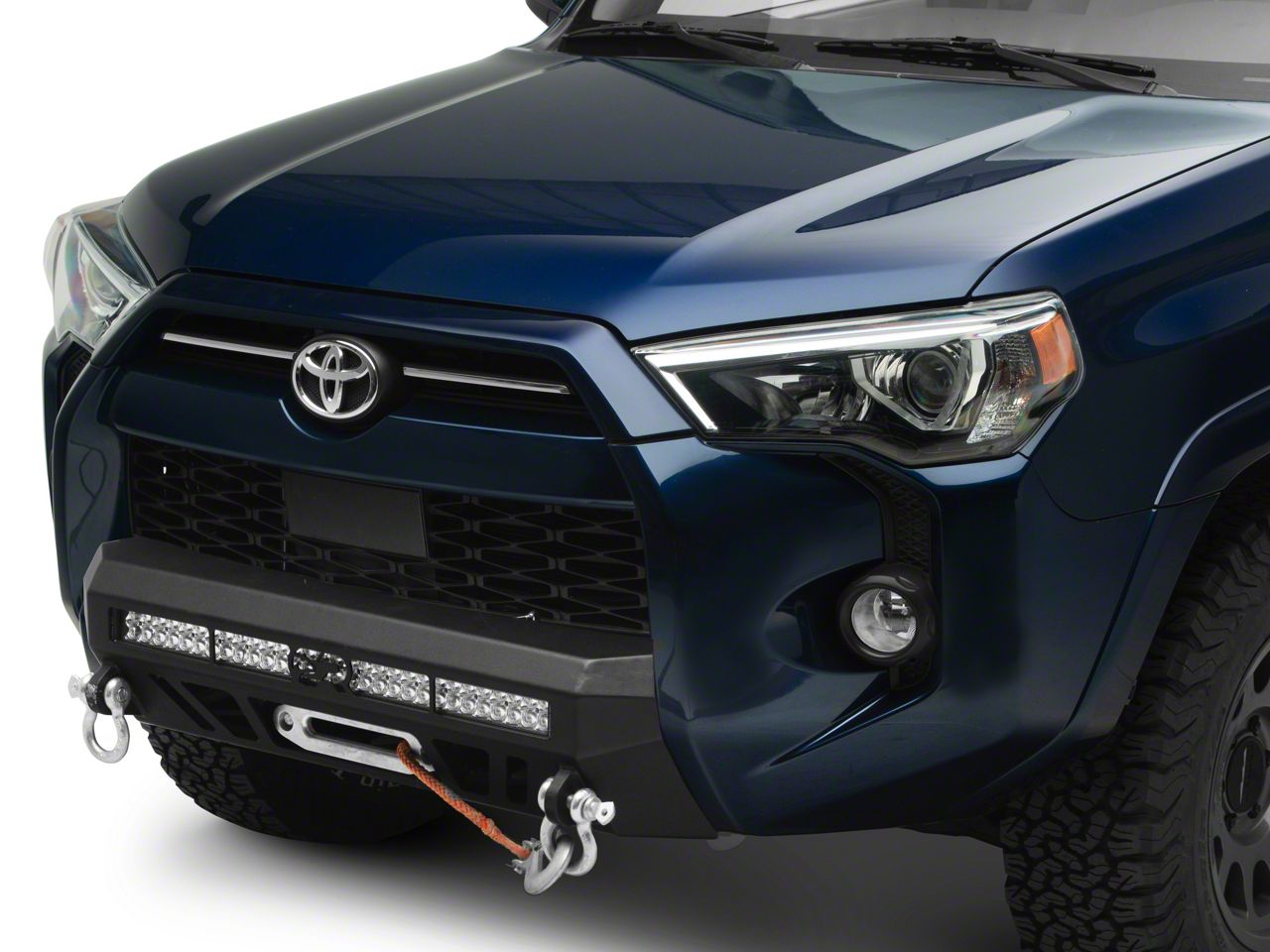 Cali Raised LED Toyota 4-Runner Stealth Winch Mount Front Bumper with ...