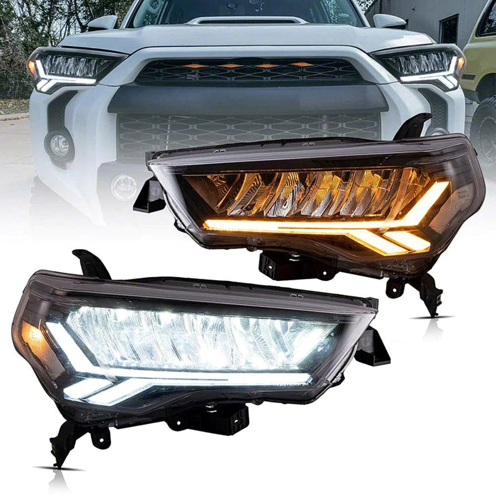 Toyota 4-Runner Full LED Headlights; Black Housing; Clear Lens (14-20 ...