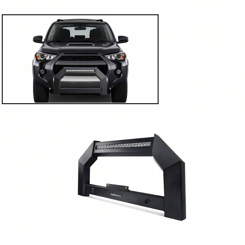 Toyota 4-Runner Armour Bull Bar with 20-Inch LED Light Bar; Black (10 ...