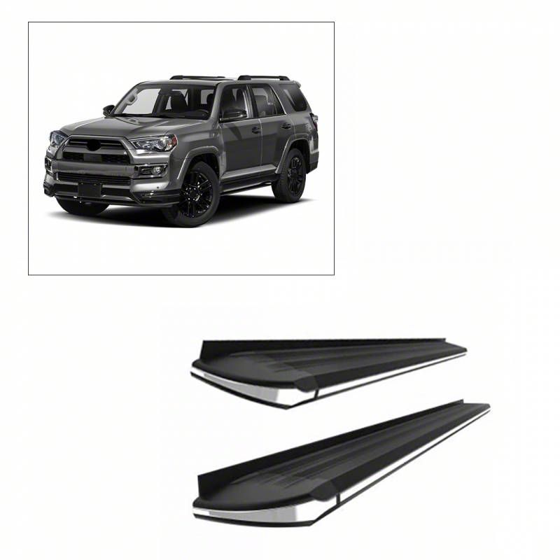 Toyota 4-Runner Exceed Running Boards; Black with Chrome Trim (10-13 ...