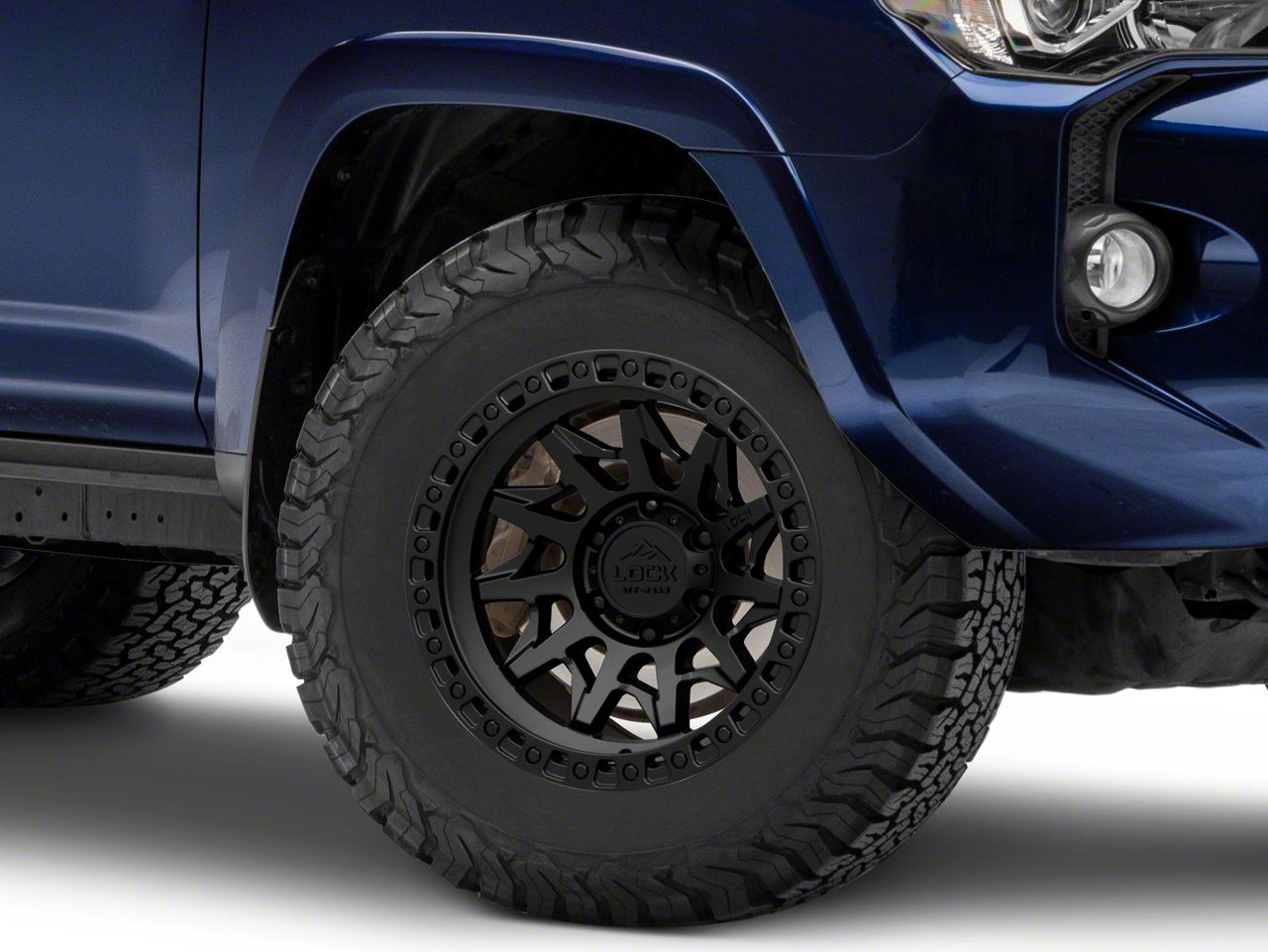 Lock Off-Road Toyota 4-Runner Lunatic Matte Black with Matte Black Ring ...