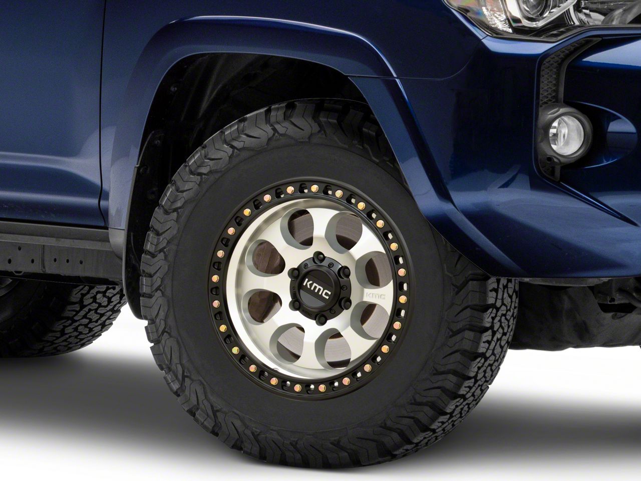 KMC Toyota 4-Runner Riot SBL Machined with Satin Black Lip 6-Lug Wheel ...