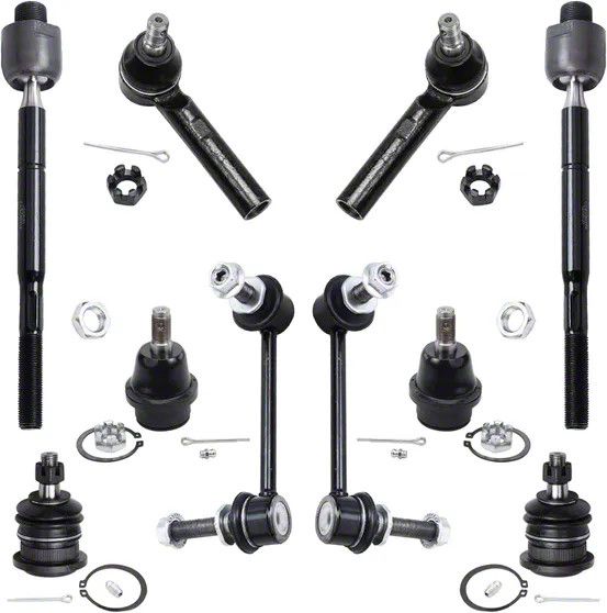 Toyota 4-Runner Front Ball Joints with Sway Bar Links and Tie Rods (03 ...