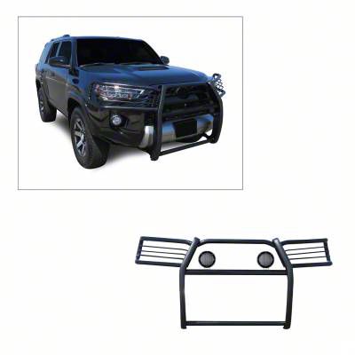 Toyota 4-Runner Grille Guard with 5.30-Inch Black Round Flood LED ...