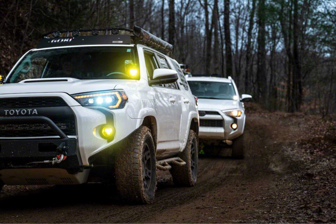 Morimoto Toyota 4-Runner 4Banger Ditch Light Kit; HXB Yellow Flood Beam ...