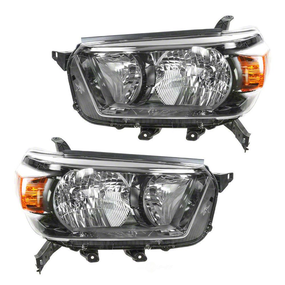 Toyota 4-Runner Headlights; Chrome Housing; Clear Lens (10-13 4Runner ...