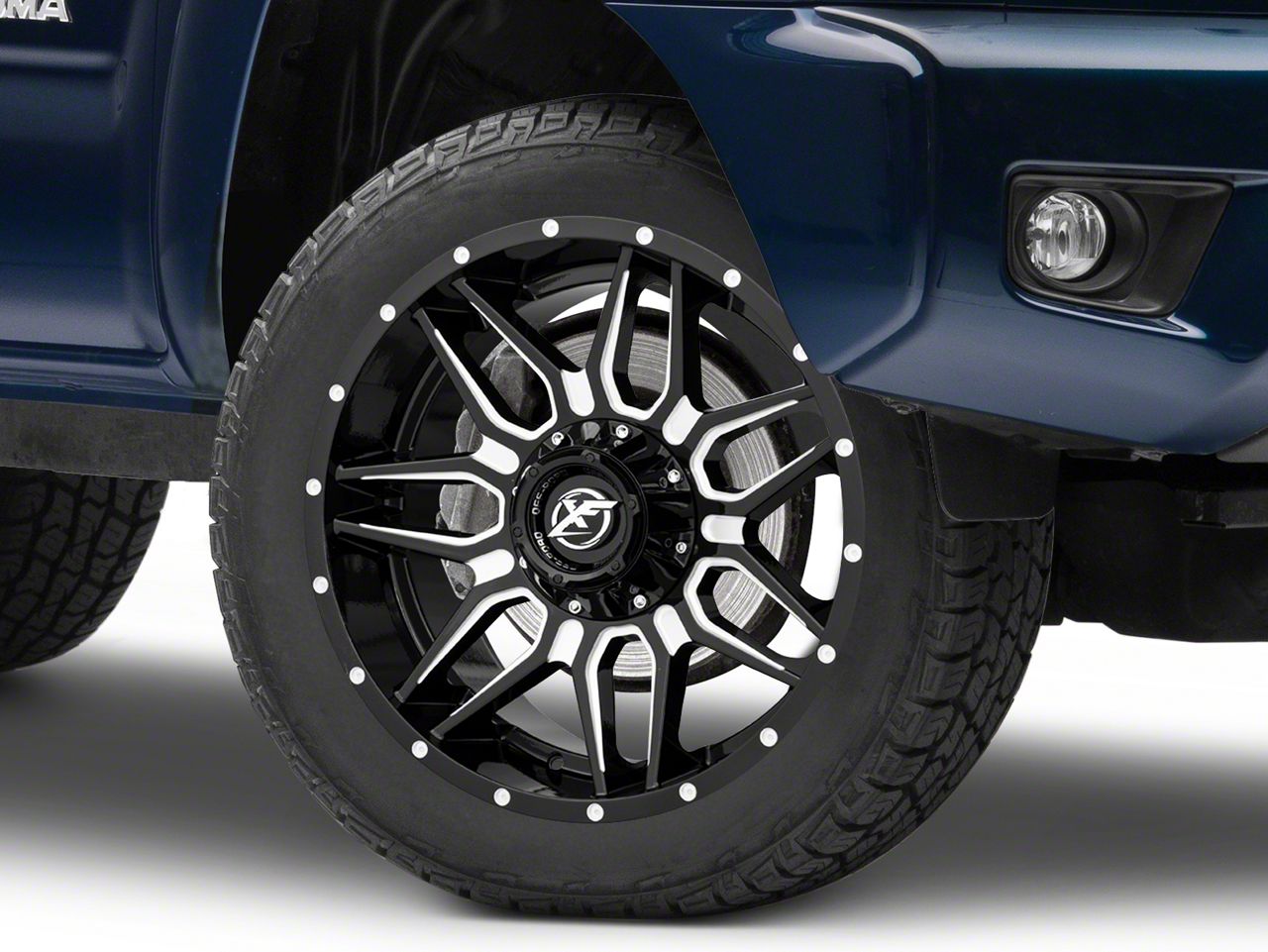 XF Offroad Tacoma XF-222 Gloss Black Milled 6-Lug Wheel; 20x9; 0mm ...