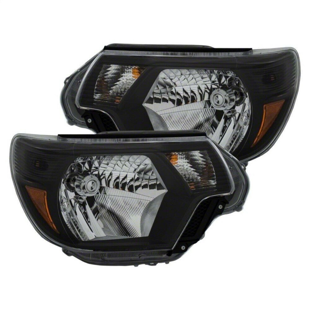 Tacoma Crystal Headlights; Black Housing; Clear Lens (12-15 Tacoma ...