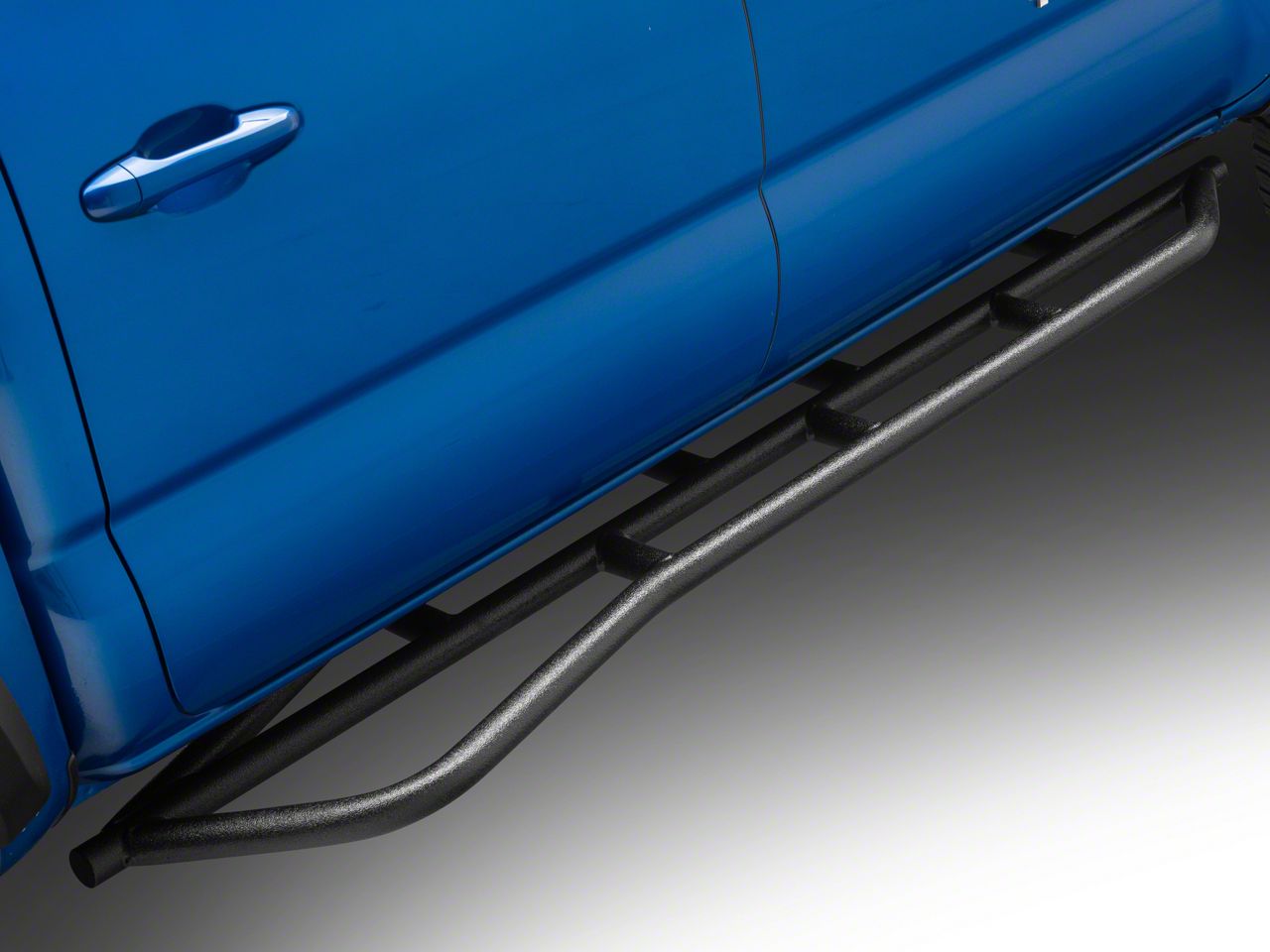 Cali Raised LED Tacoma Step Edition Rock Sliders with Kickout; Bed ...