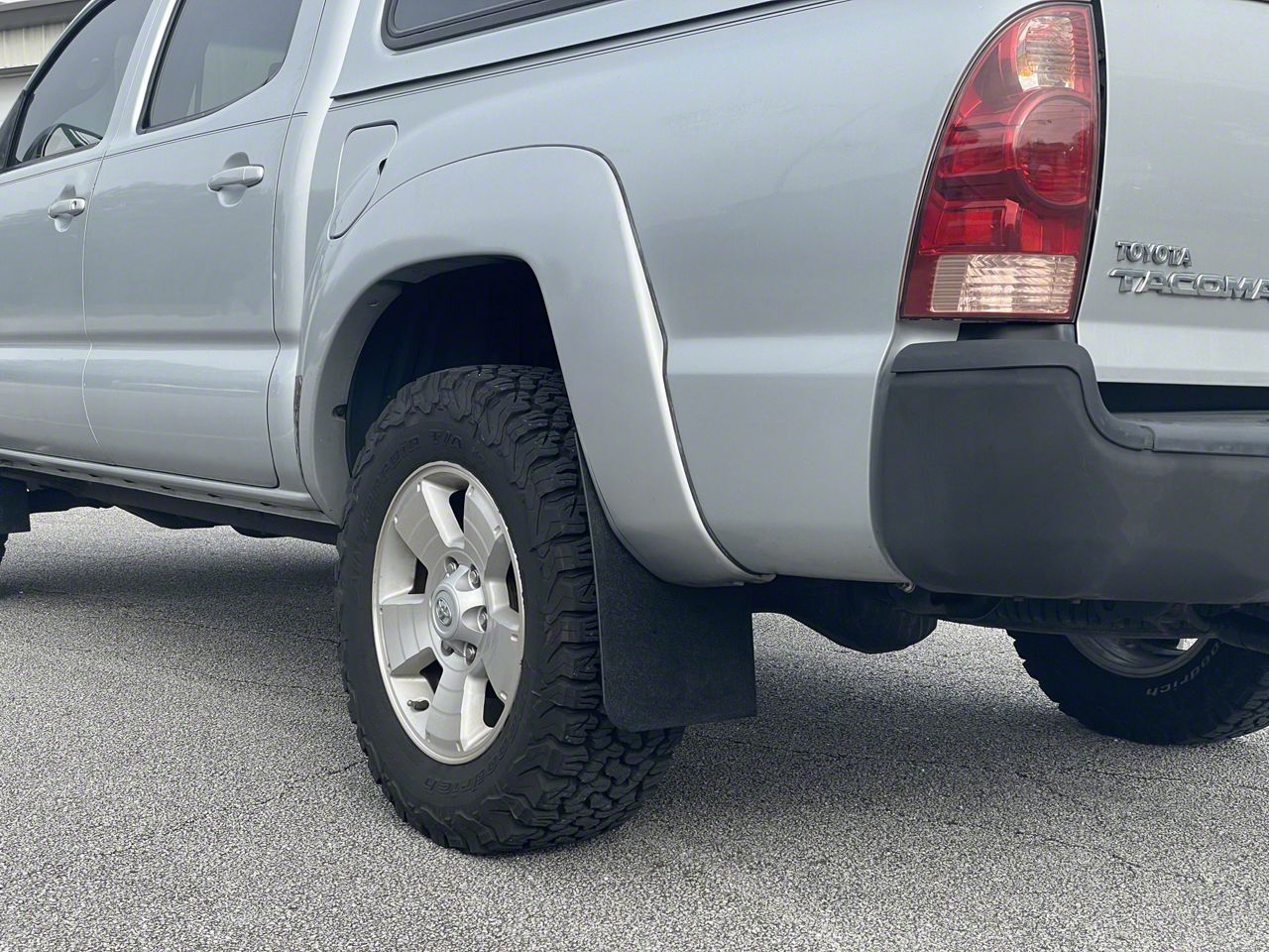 Tacoma Mud Flaps; Rear (05-15 Tacoma w/ OE Fender Flares) - Free Shipping