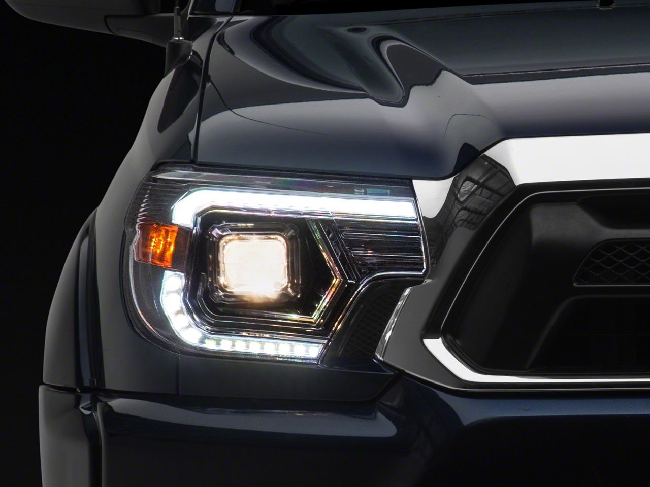 Axial Tacoma Switchback Projector Headlights; Chrome Housing; Clear ...