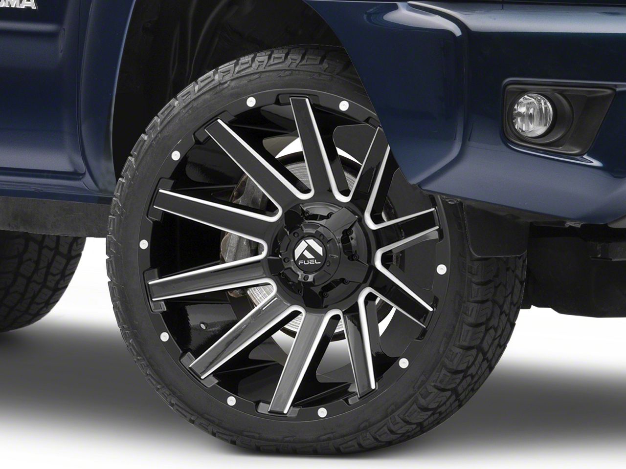 Fuel Wheels Tacoma Contra Gloss Black Milled 6-Lug Wheel; 24x14; -75mm ...