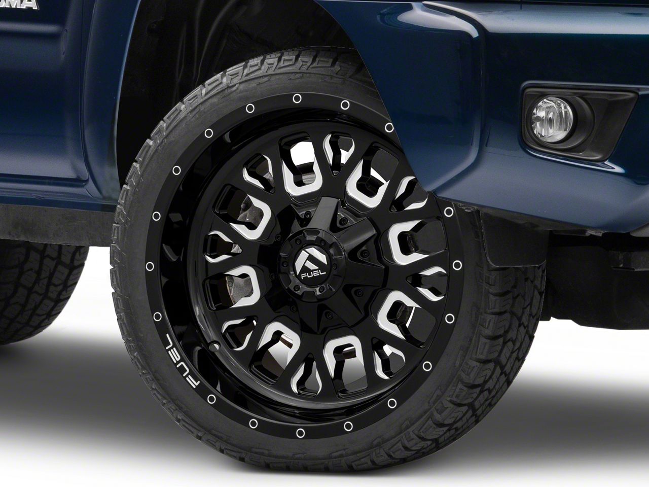 Fuel Wheels Tacoma Stroke Gloss Black Milled 6-Lug Wheel; 24x14; -75mm ...