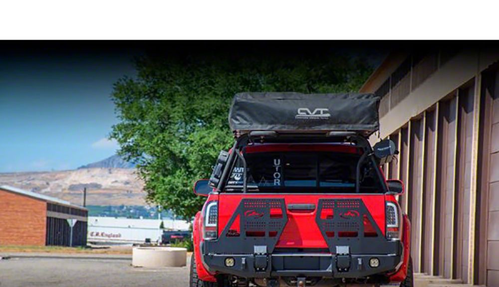 Expedition One Tacoma Dual Swing Rear Bumper; Textured Black TACO05-15 ...