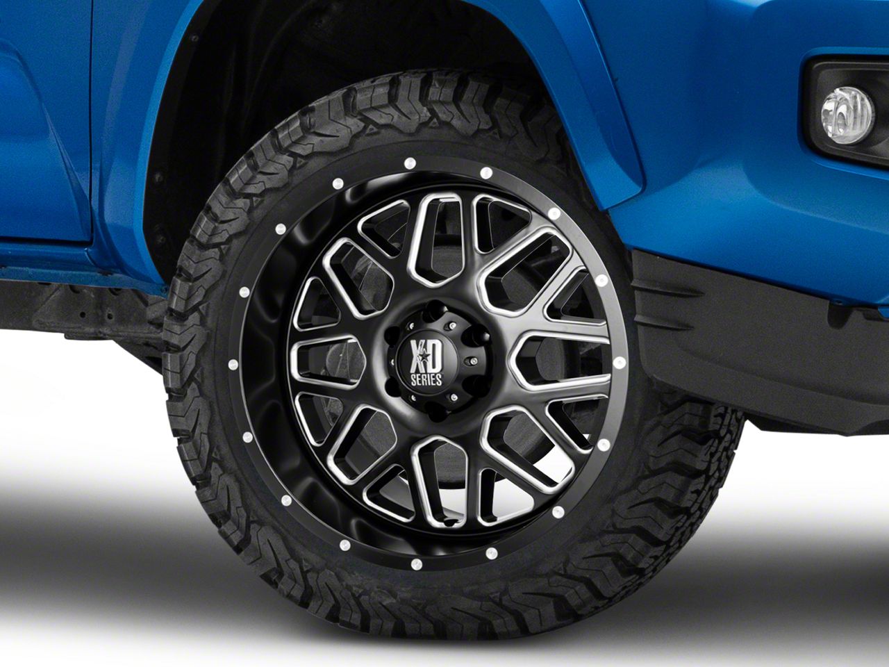 XD Tacoma Grenade Satin Black Milled 6-Lug Wheel; 20x9; 18mm Offset ...