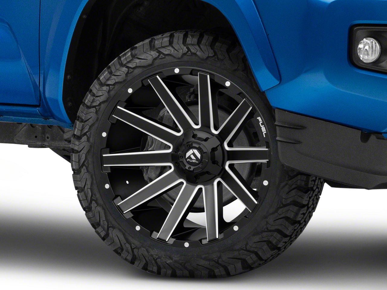 Fuel Wheels Tacoma Contra Matte Black Milled 6-Lug Wheel; 20x9; 20mm ...