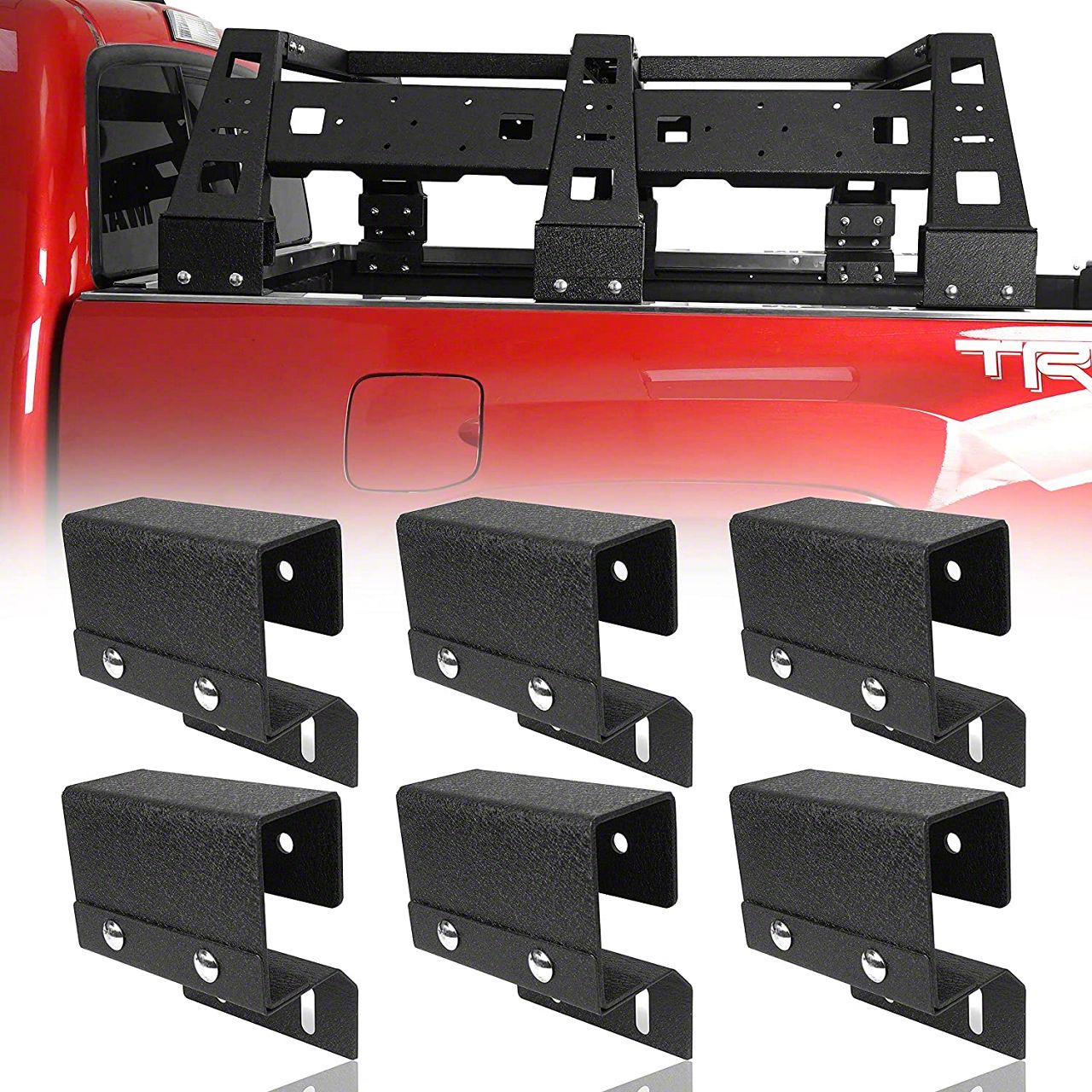 Tacoma Overland Bed Rack Tonneau Cover Adapters (05-23 Tacoma) - Free ...