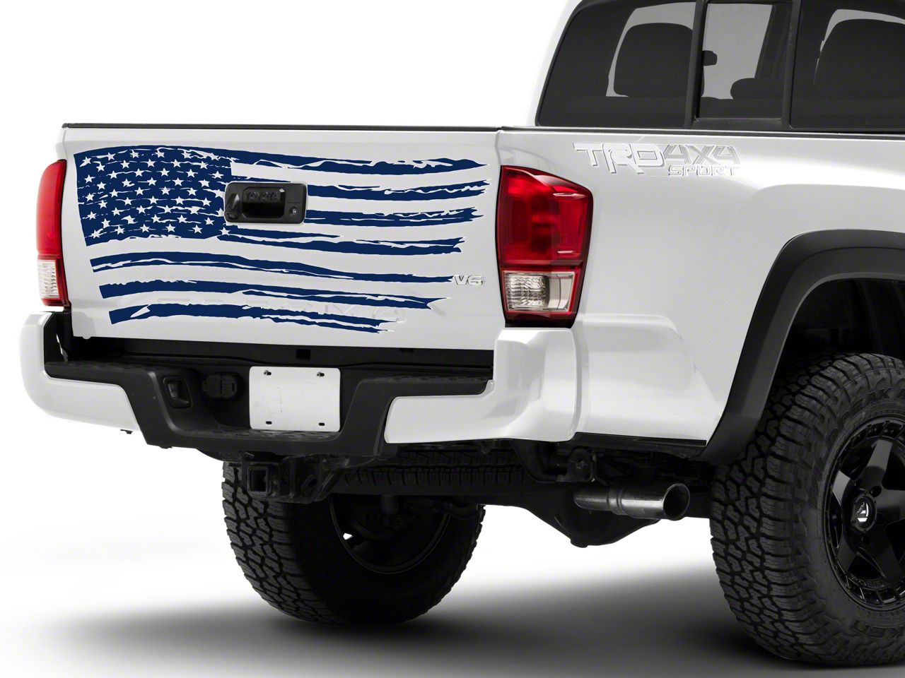 SEC10 Tacoma Tailgate Flag Distressed Wave Decal; Blue T578096 ...