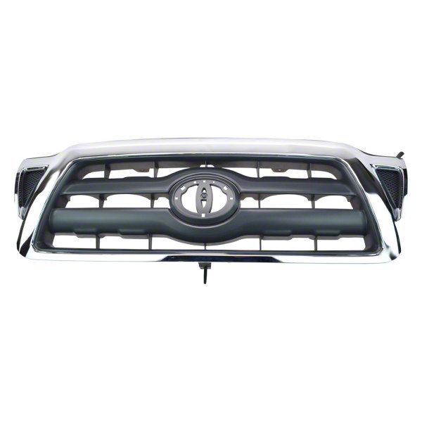 Tacoma Upper Replacement Grille; Chrome/Black (05-10 Tacoma) - Free ...