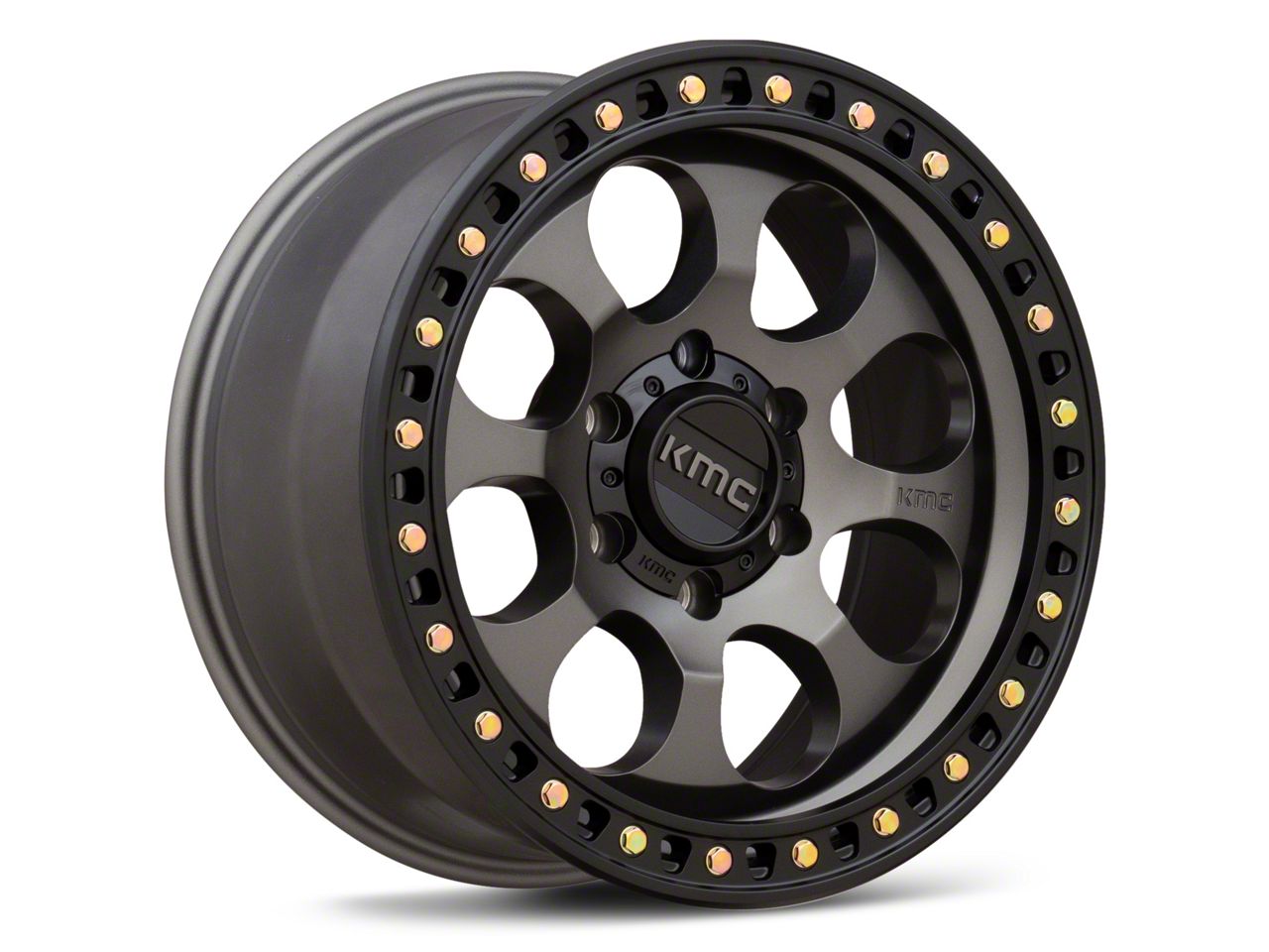 KMC Tacoma Riot SBL Anthracite with Satin Black Lip 6-Lug Wheel; 17x9 ...