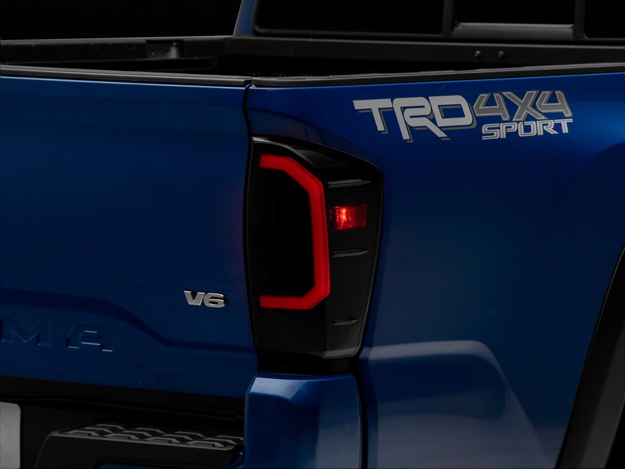 Raxiom Tacoma Axial Series LED Tail Lights; Black Housing; Smoked Lens ...