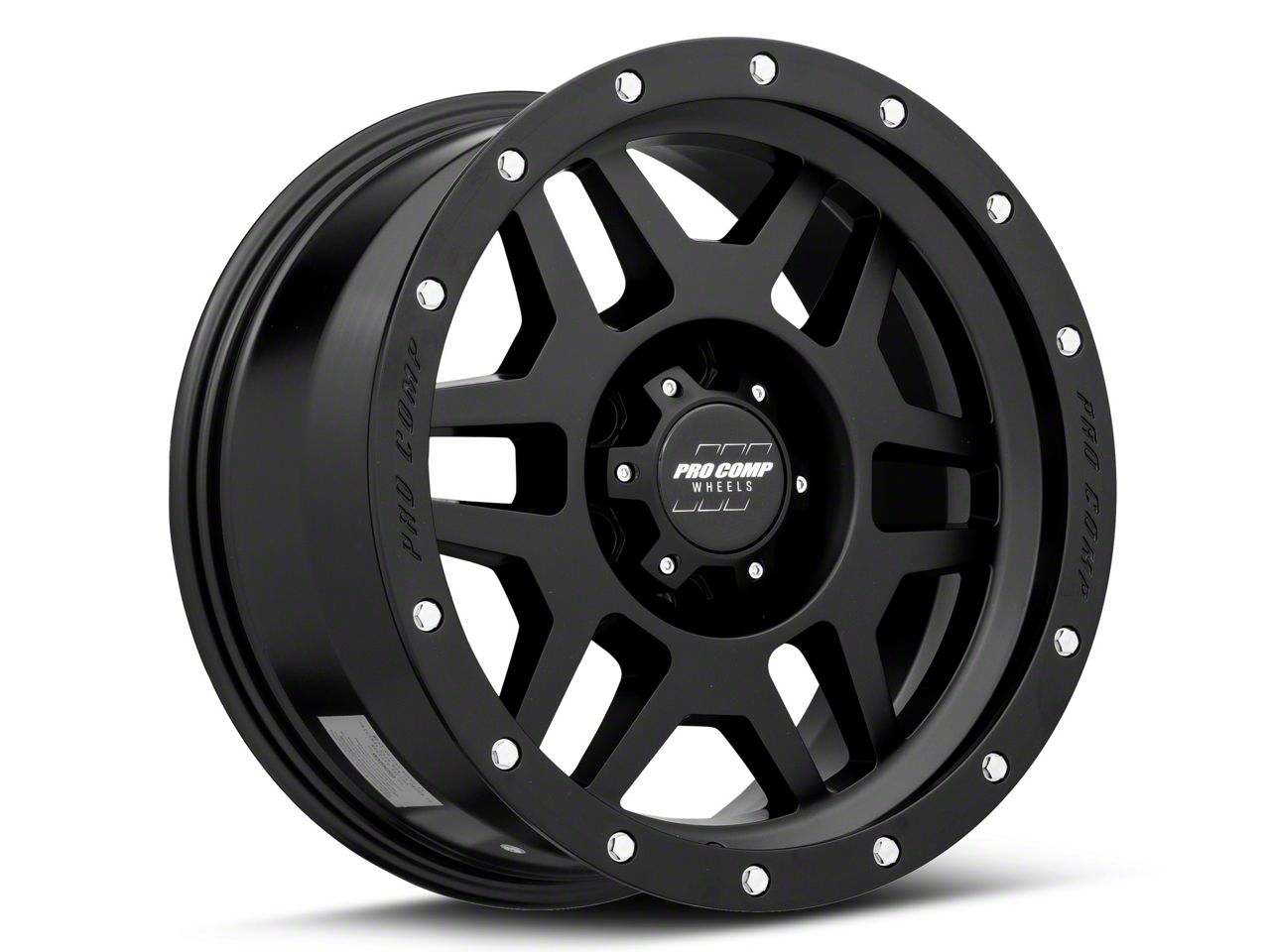 Pro Comp Wheels Tacoma Phaser Satin Black 6-Lug Wheel; 17x9; -6mm ...