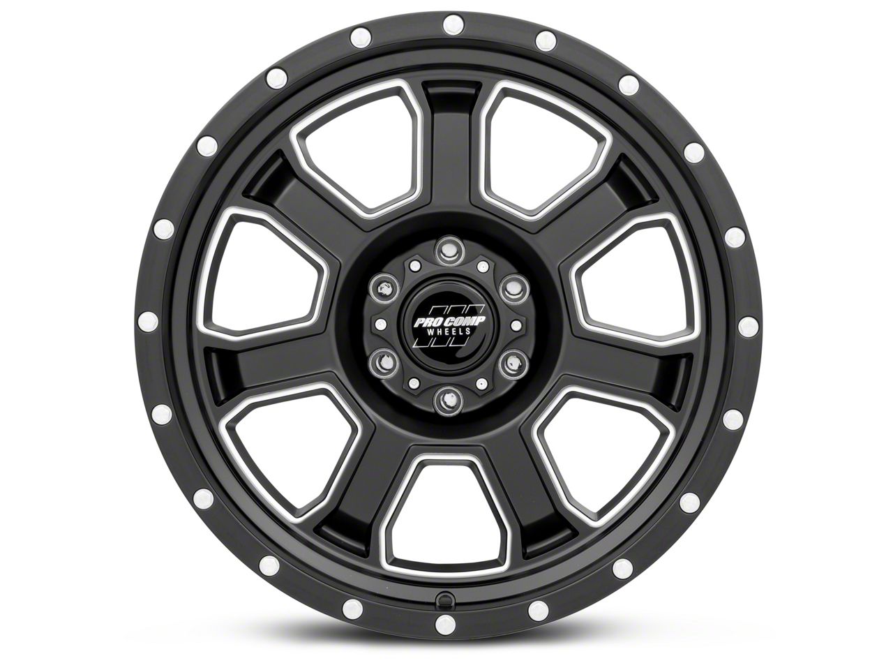 Pro Comp Wheels Tacoma Sledge Satin Black Milled 6-Lug Wheel; 17x9 ...