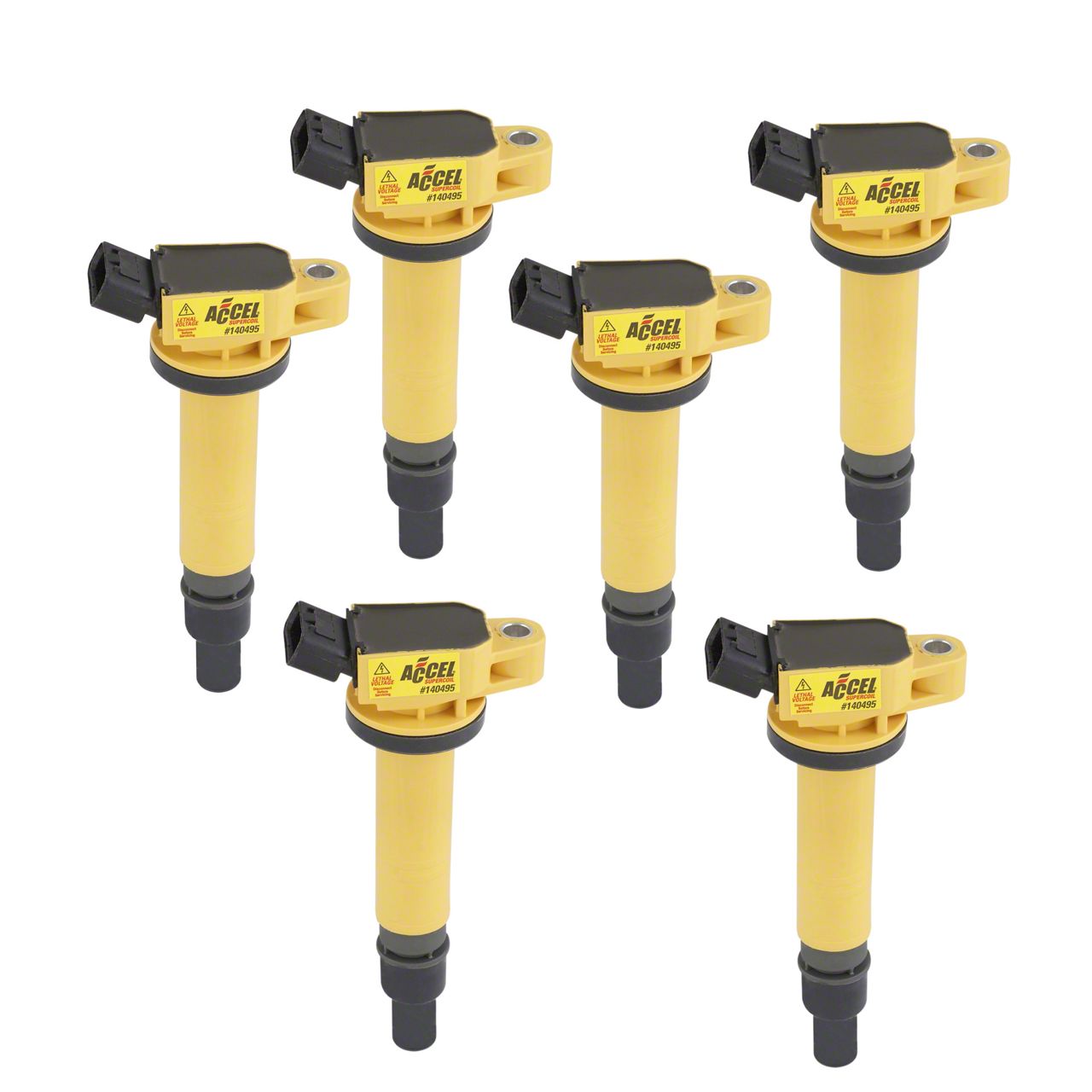 Accel Tacoma SuperCoil Ignition Coils; Yellow; 6-Pack 140495-6 (05-12 ... Accel Tacoma SuperCoil Ignition Coils; Yellow; 6-Pack 140495-6 (05-12 ...