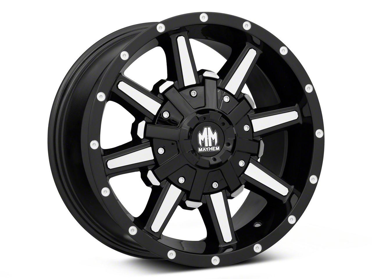 Mayhem Wheels Tacoma Arsenal Gloss Black Machined 6-Lug Wheel; 20x9 ...
