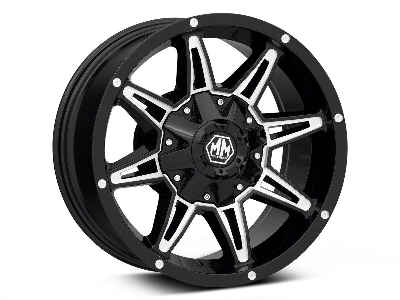 Mayhem Wheels Tacoma Rampage Black Milled 6-Lug Wheel; 20x9; 0mm Offset ...