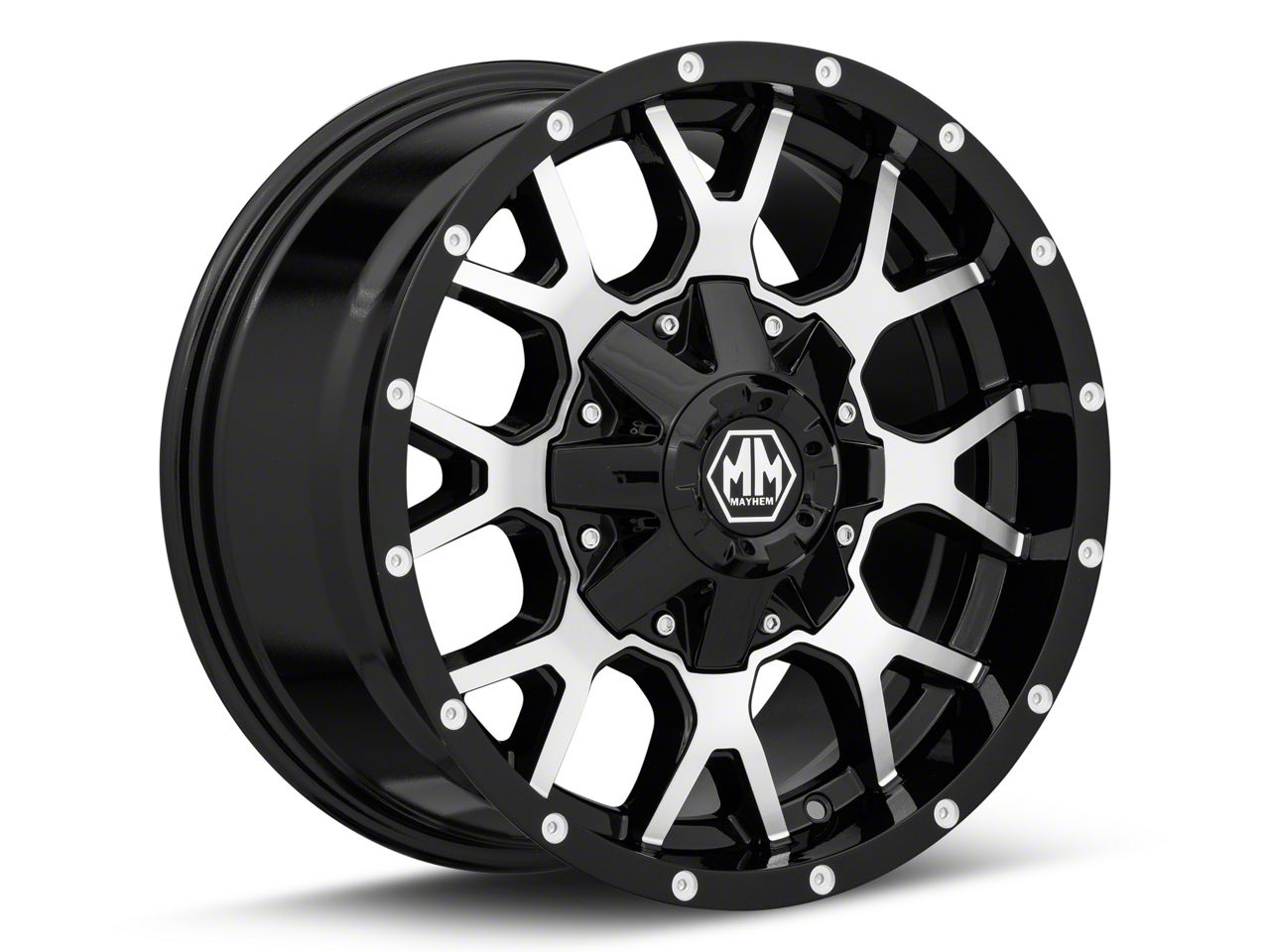 Mayhem Wheels Tacoma Warrior Black Machined 6-Lug Wheel; 20x9; 0mm ...