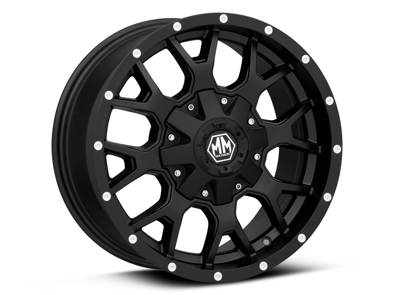 Mayhem Wheels Tacoma Warrior Matte Black 6-Lug Wheel; 20x9; 18mm Offset ...