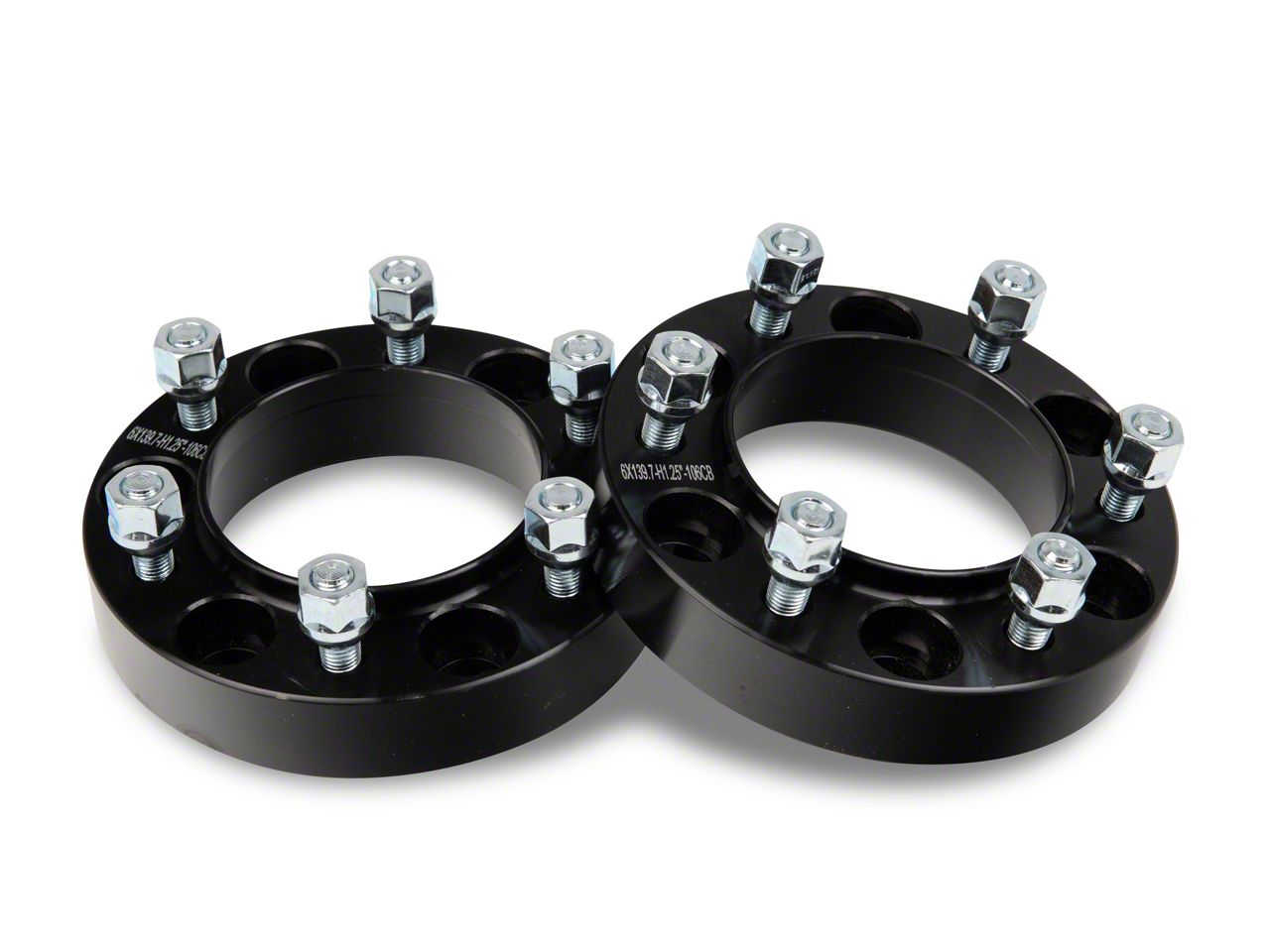 Mammoth Tacoma 1.25-Inch Billet 6-Lug Wheel Spacers; Black TT7170 (05 ...
