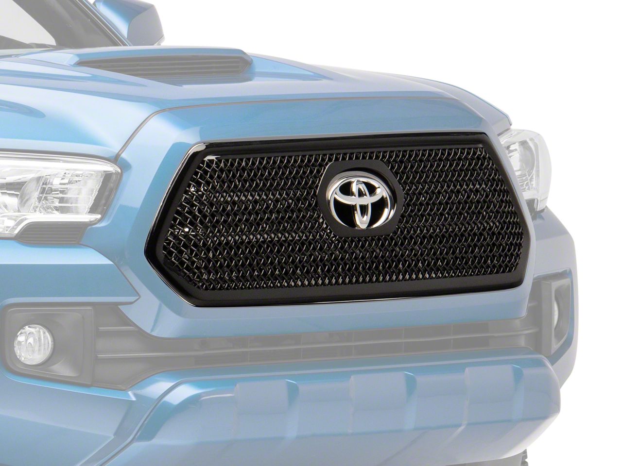 Tacoma Overlay Grille; Gloss Black (16-19 Tacoma)