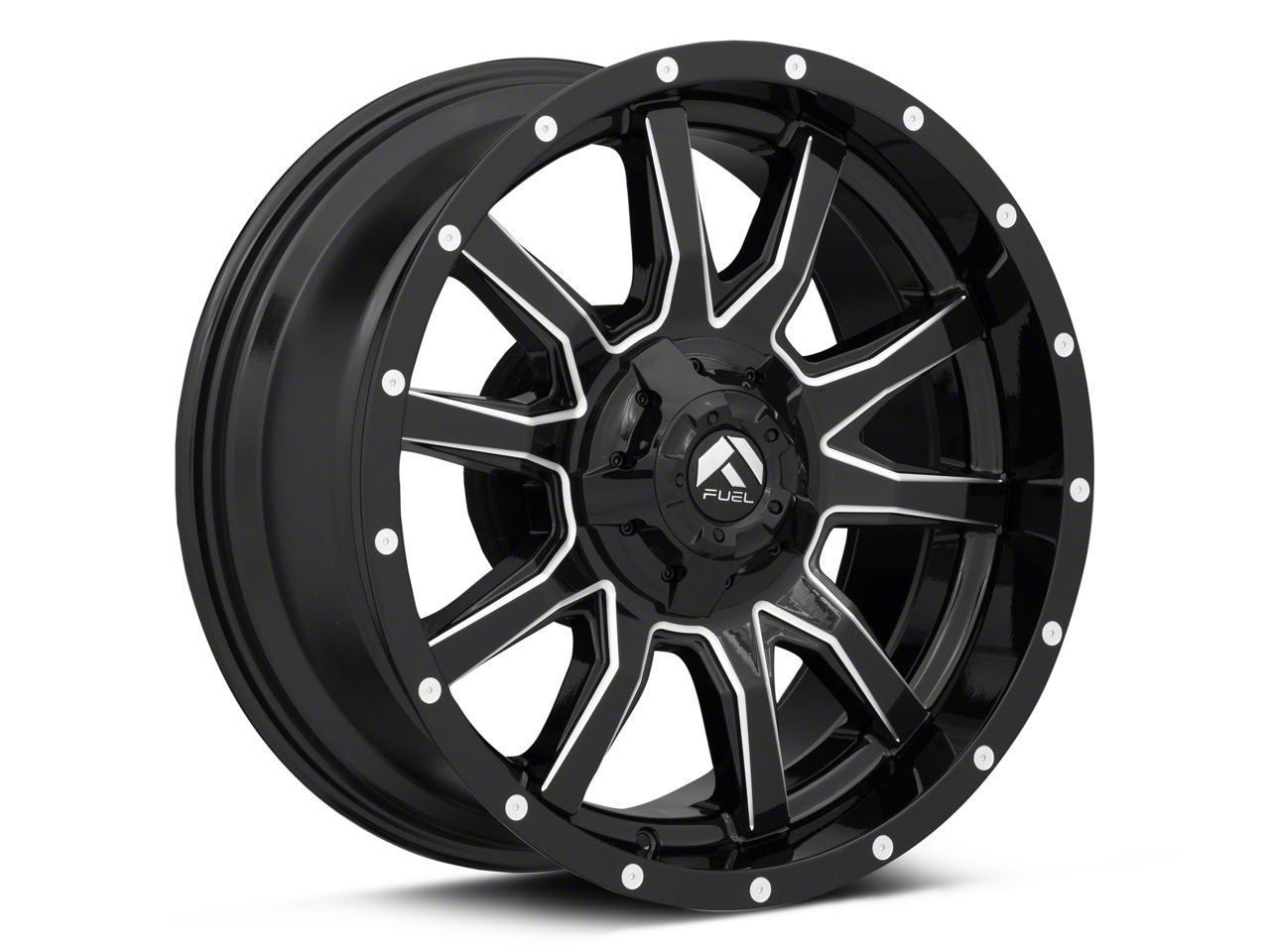 Fuel Wheels Tacoma Vandal Gloss Black Milled 6-Lug Wheel; 20x9; 1mm ...