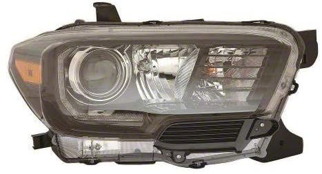 Toyota Tacoma 2016-2019 TRD Pro Headlight; Black Housing; Clear Lens ...