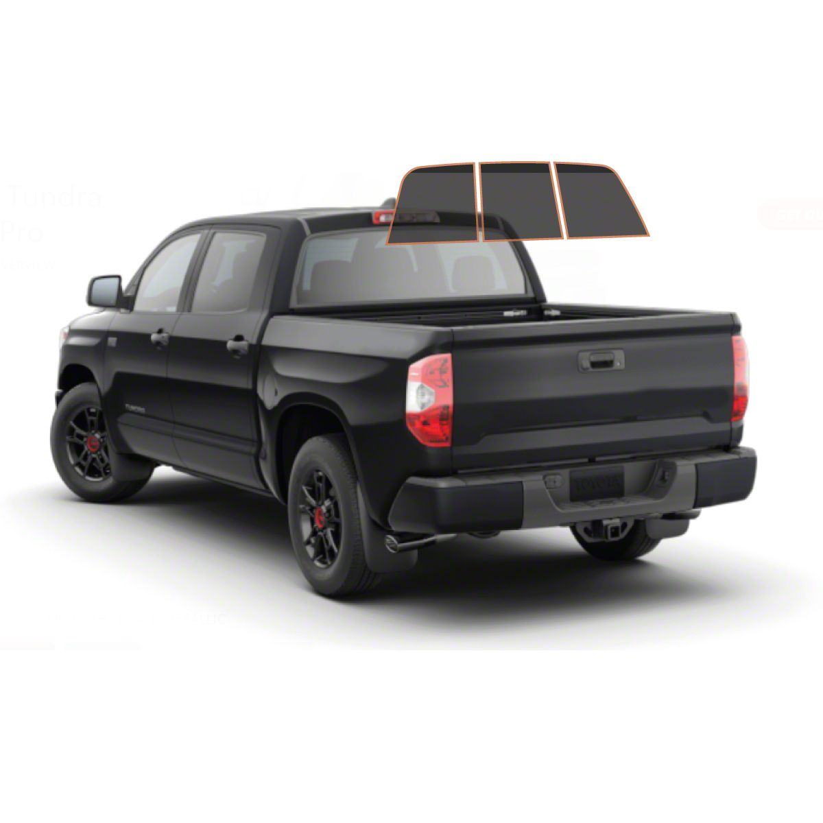 MotoShield Pro Tundra 3-Piece Rear Windshield Tint; 25% TOYTUN-0721-CW ...