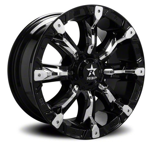 RBP Tundra 94R Black w/ Chrome Inserts 5-Lug Wheel - 20x9; 10mm Offset ...