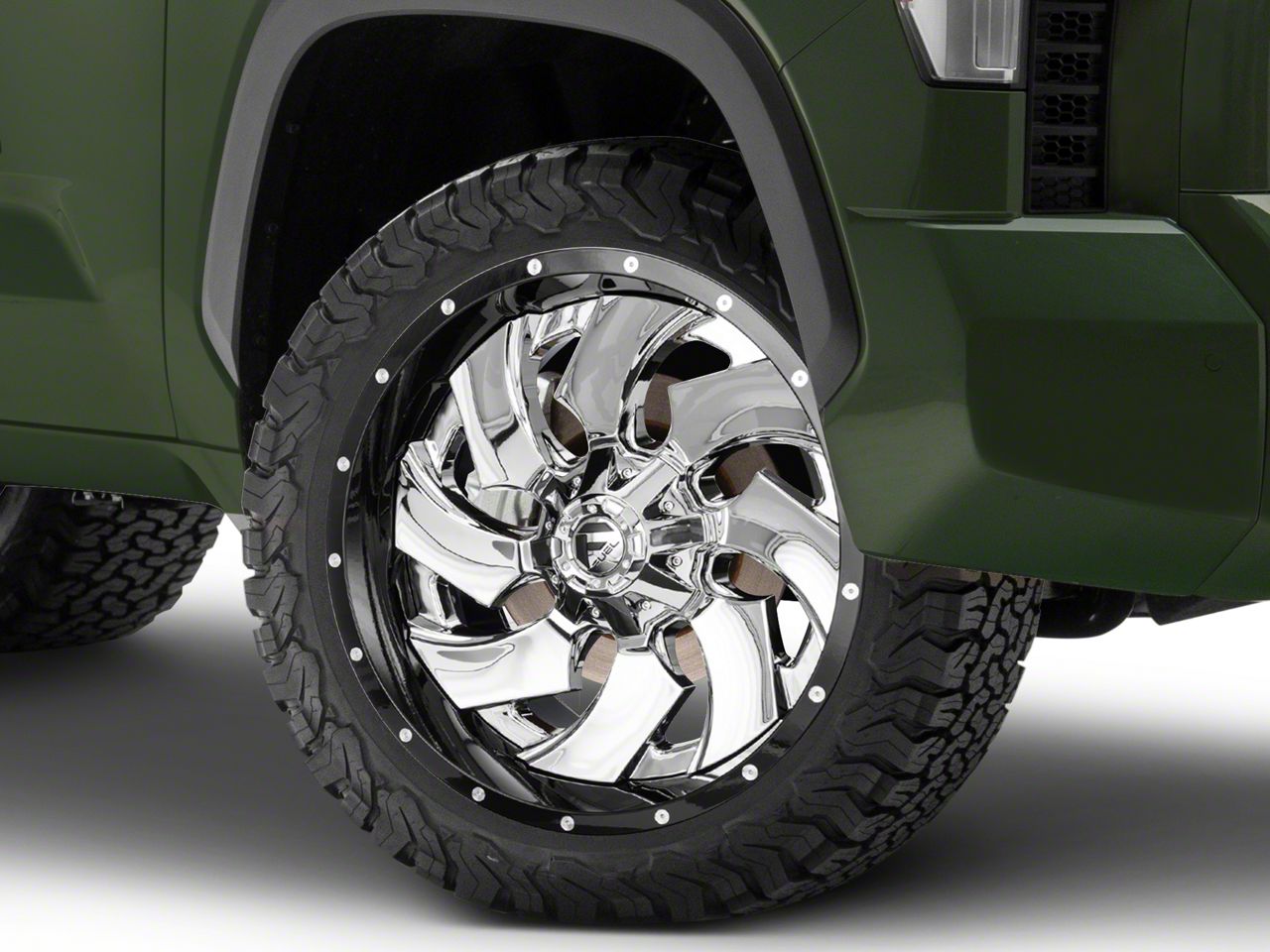 Fuel Wheels Tundra Cleaver Chrome with Gloss Black 6-Lug Wheel; 22x10 ...