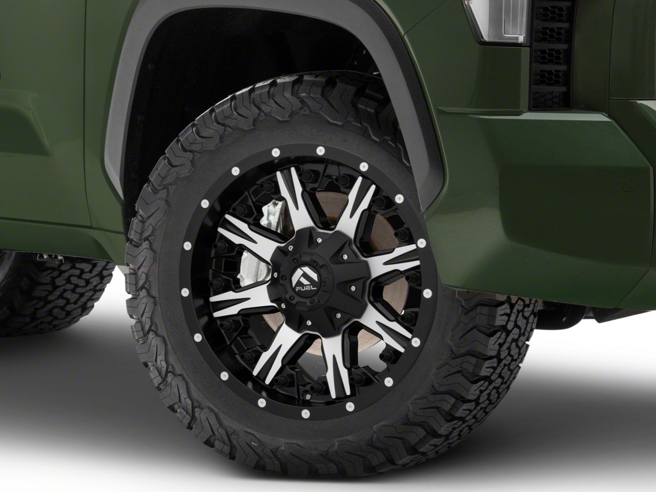 Fuel Wheels Tundra NUTZ Matte Black Machined 6-Lug Wheel; 20x10; -24mm ...