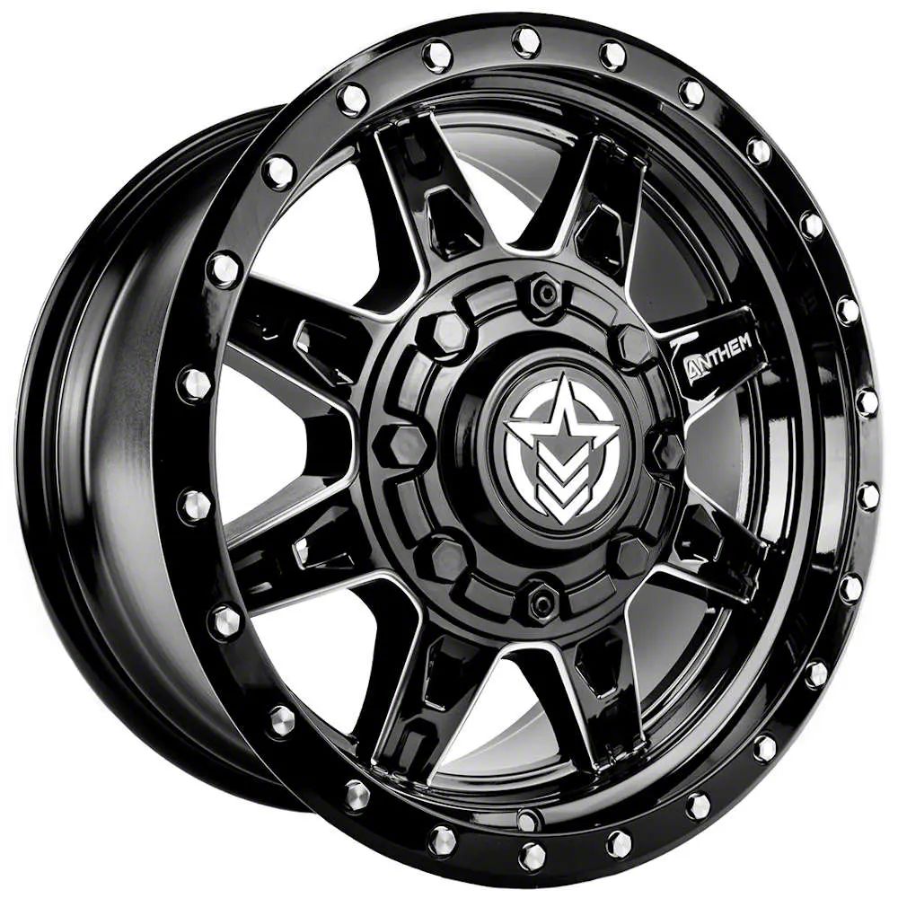 Anthem Off-Road Tundra Rogue Gloss Black Milled 5-Lug Wheel; 18x9; 18mm ...