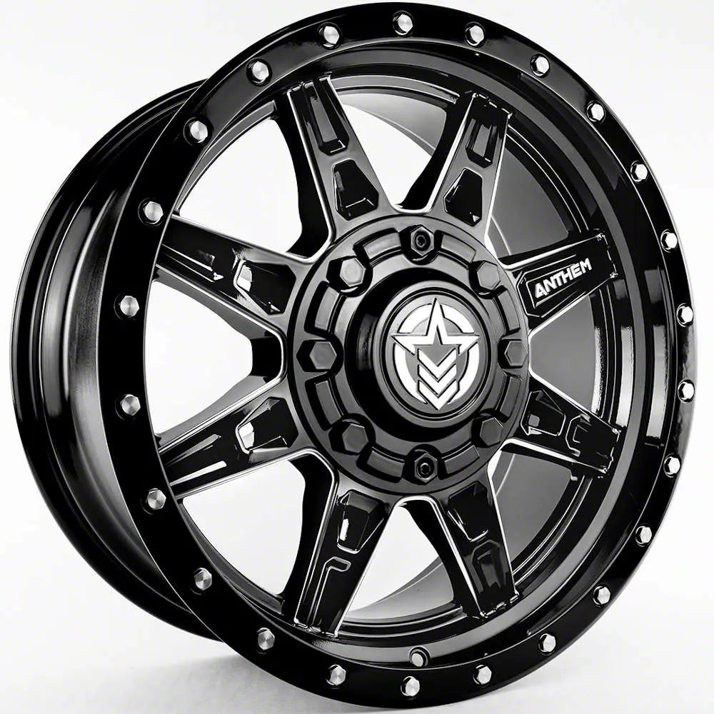 Anthem Off-Road Tundra Rogue Gloss Black Milled 5-Lug Wheel; 20x9; 18mm ...