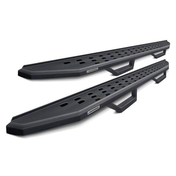 Tundra RB20 Running Boards with Drop Steps; Textured Black (22-23 ...