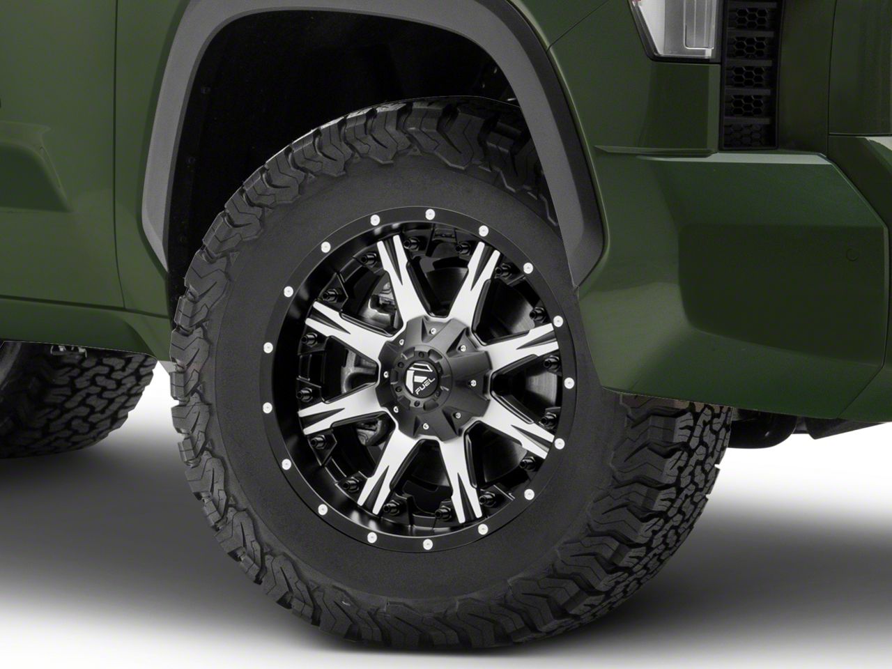 Fuel Wheels Tundra Nutz Matte Black Machined 6-Lug Wheel; 18x9; 20mm ...