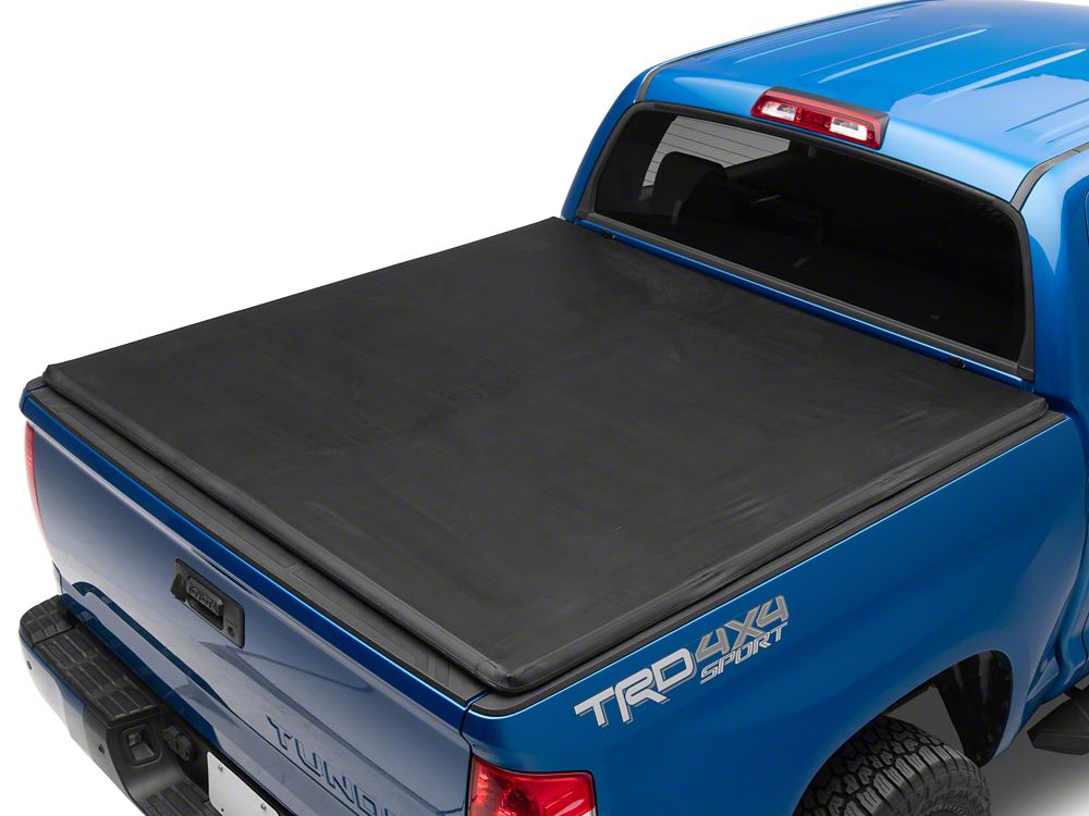 RedRock Soft Tri Fold Tonneau Cover 14 24 Tundra w 5 1 2 Foot 6 1 2 Foot Bed Deck Rail System RedRock