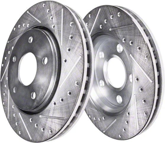 Tundra Drilled and Slotted 5-Lug Rotors; Front Pair (07-21 Tundra ...