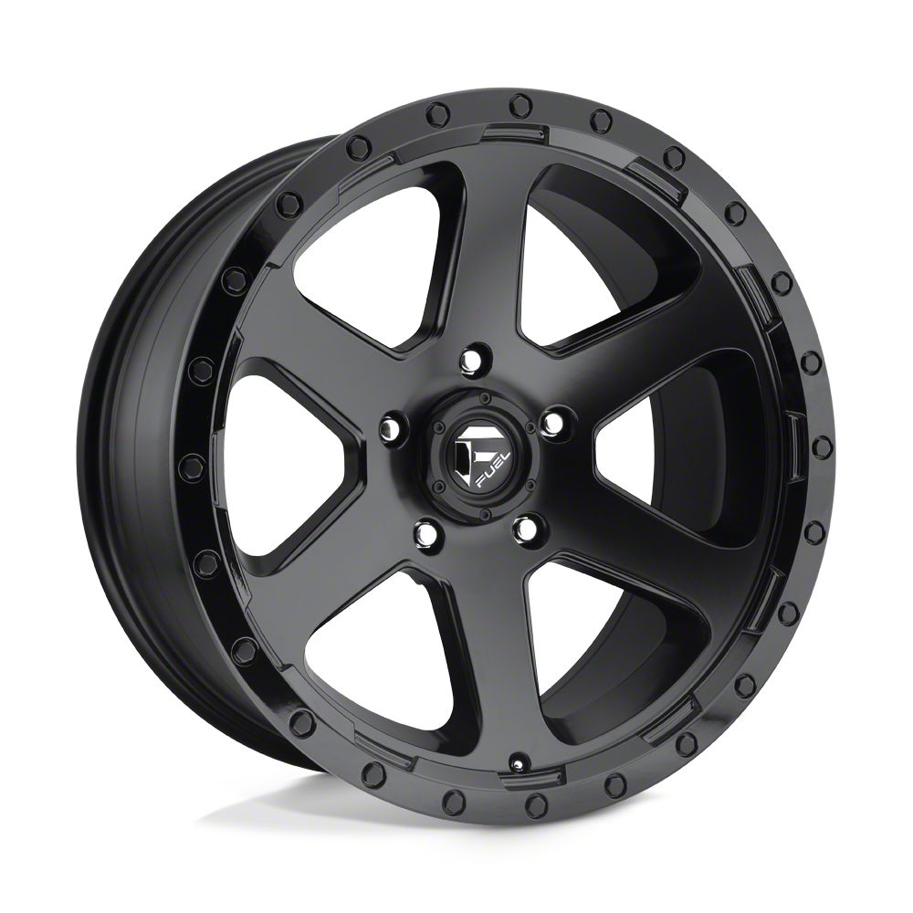 Fuel Wheels Tundra Ripper Matte Black with Gloss Black Lip 5-Lug Wheel ...