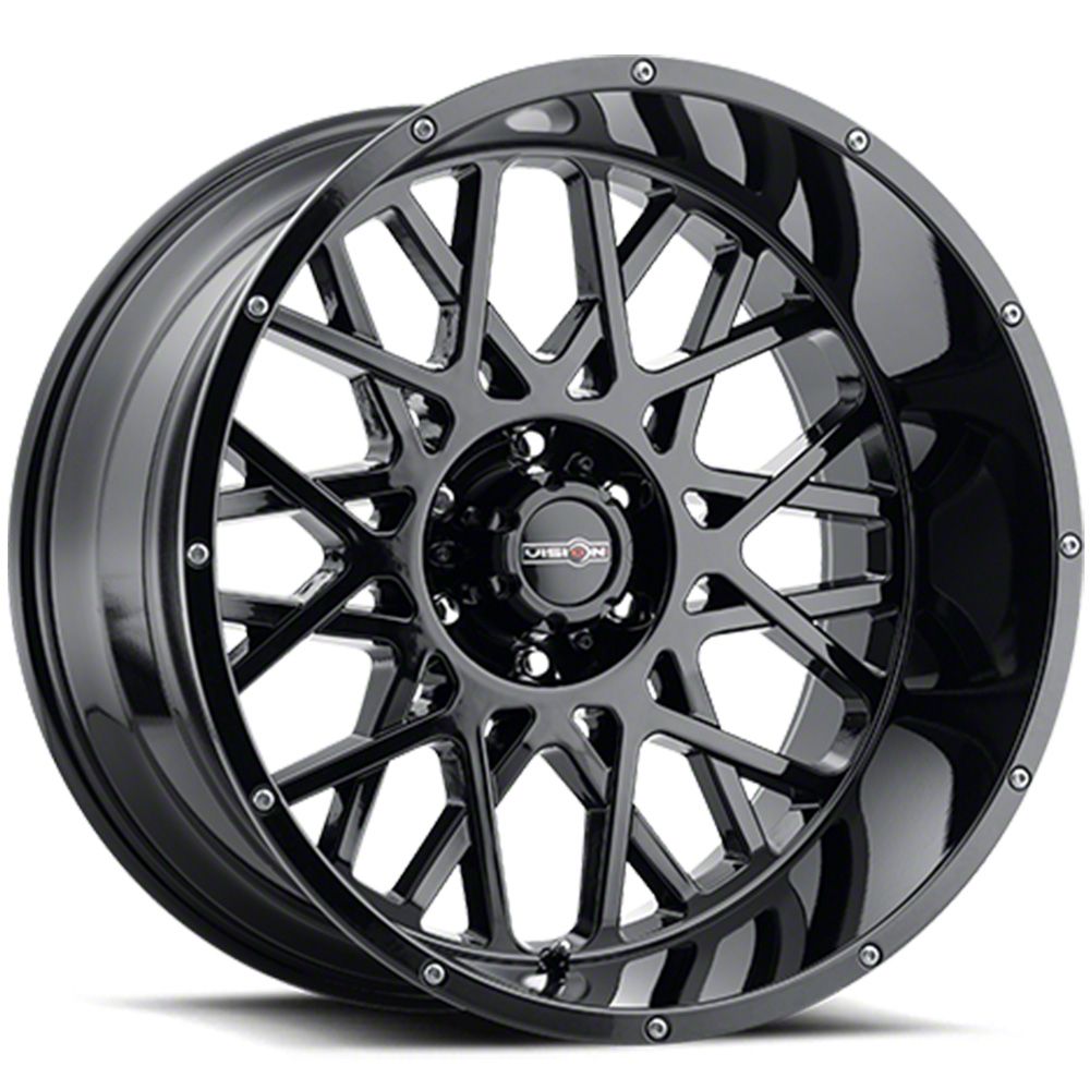Vision Off-Road Tundra 412 Rocker Gloss Black 5-Lug Wheel; 18x9; 12mm ...