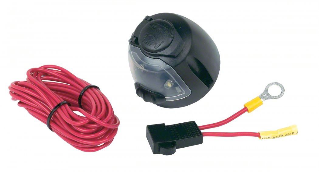 Bronco 12V Power Socket with Utility Light and Power Wire - Free Shipping